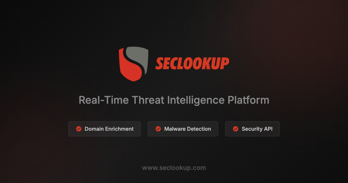SecLookup - Real-Time Threat Intelligence Platform | Domain Security & Malware Detection